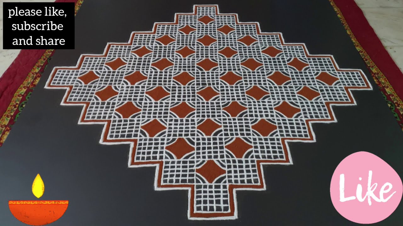 Padi Kolam|Festival Kolam|Temple Kolam|Big Kolam|Rangoli|Kolam - YouTube