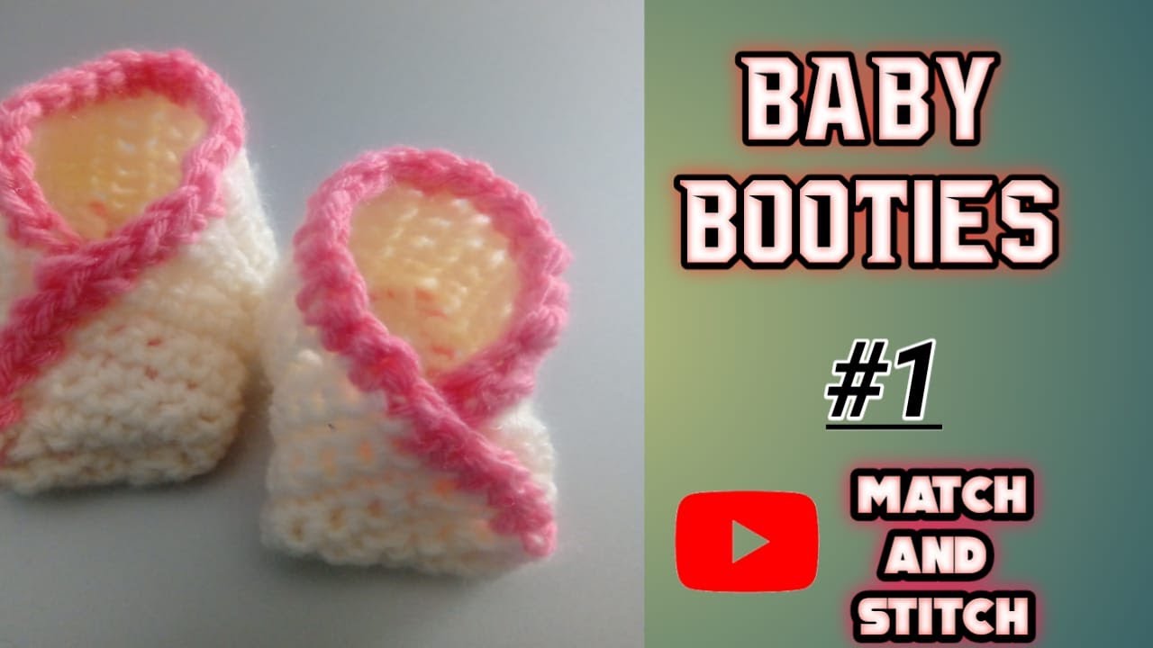 How to make cute little baby booties - YouTube