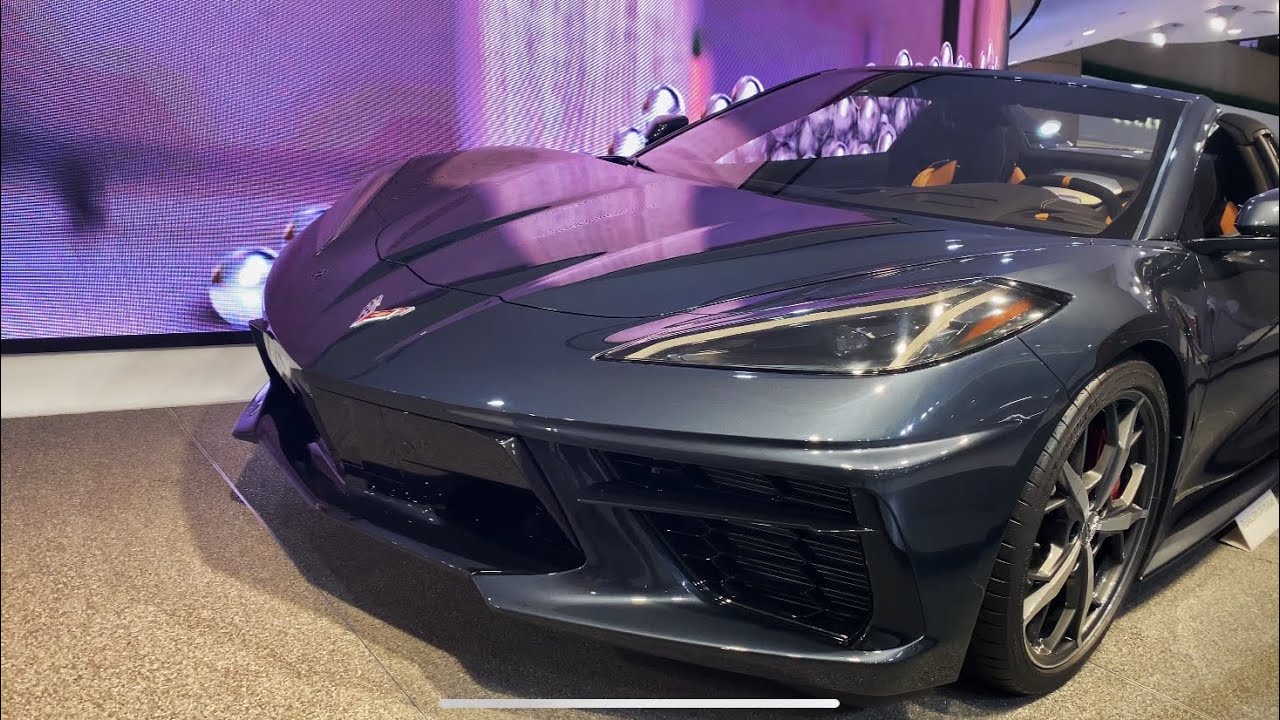 SHADOW GREY C8 CORVETTE MAKES PUBLIC DEBUT! - YouTube