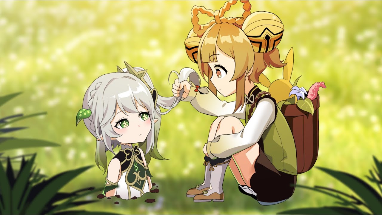밭에서 자라는 나히다 - Yaoyao meet Nahida at Farm - YouTube