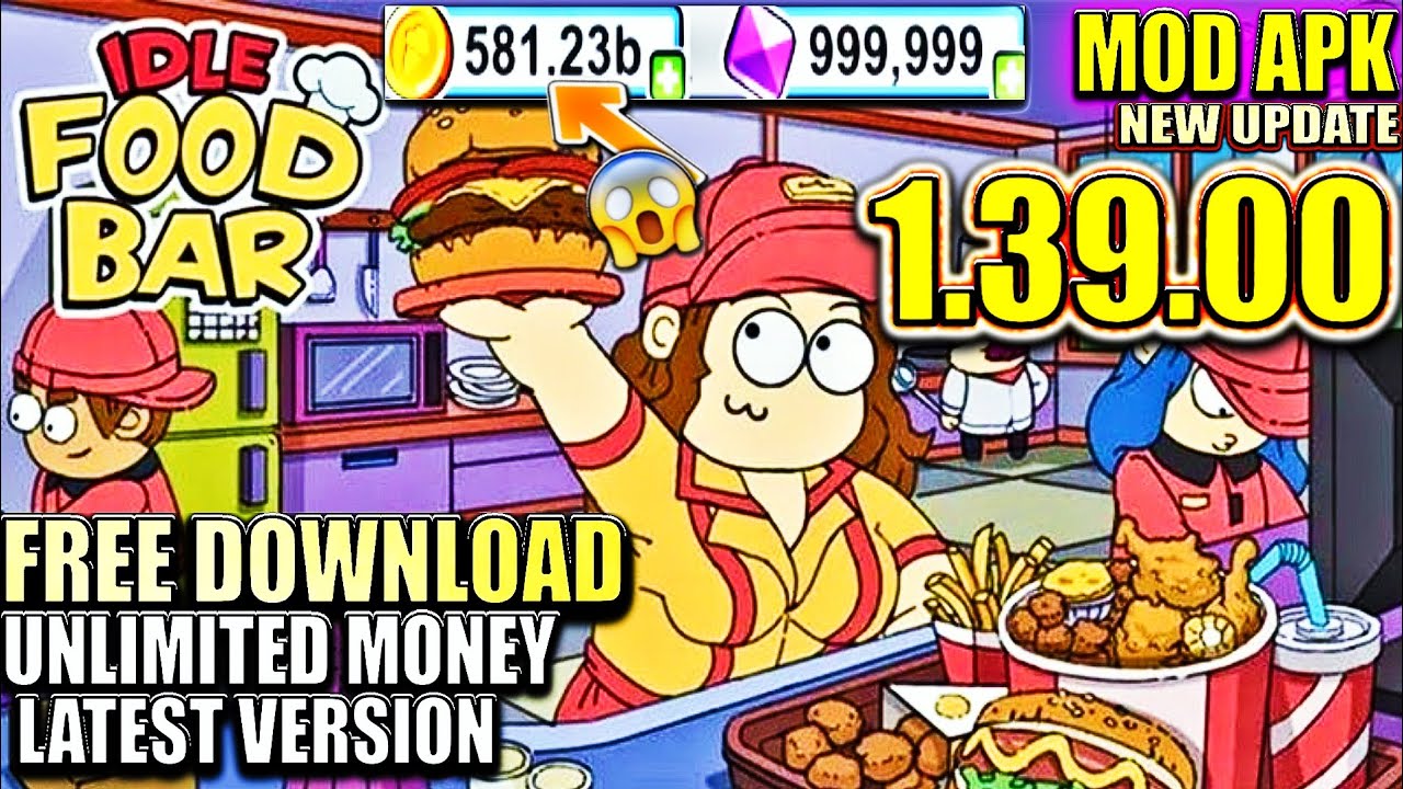 Idle Food Bar Unlimited Money and Gems | Gameplay - YouTube
