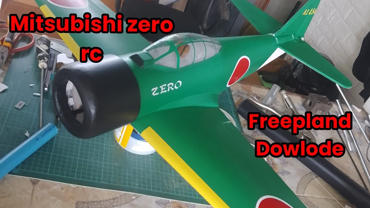 @rc plane build Mitsubishi zero.. FREE PLAN.. - YouTube