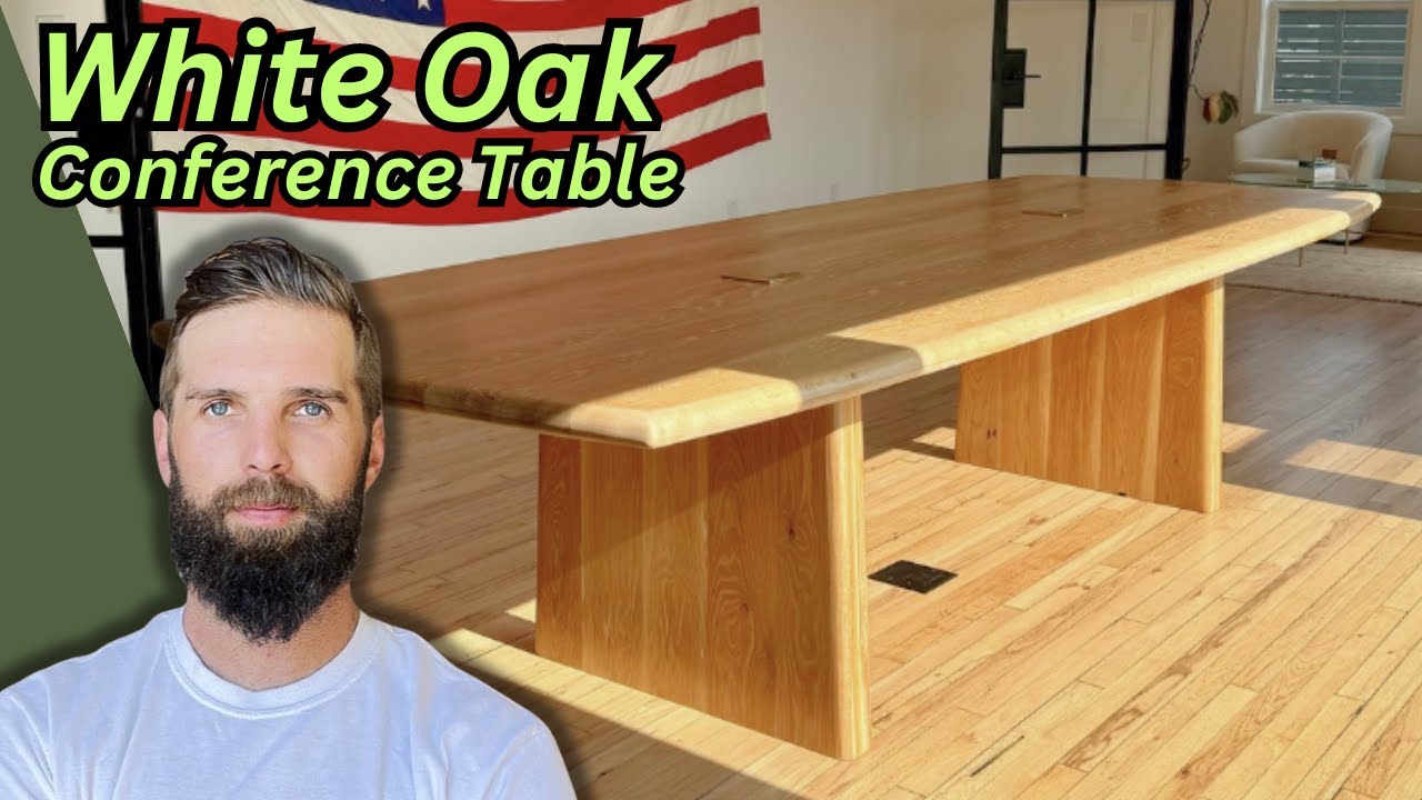How to Build a White Oak Conference Table! High End Furniture with ...