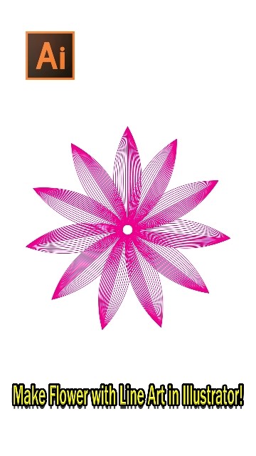 How To Make Flower Line Art in Adobe Illustrator! - YouTube
