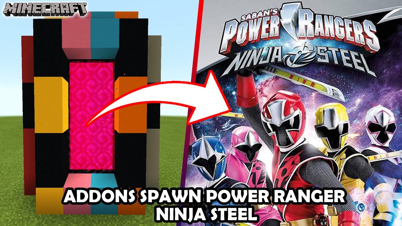 PORTAL SPAWN POWER RANGERS NINJA STEEL DI MINECRAFT! (Shuriken Sentai ...