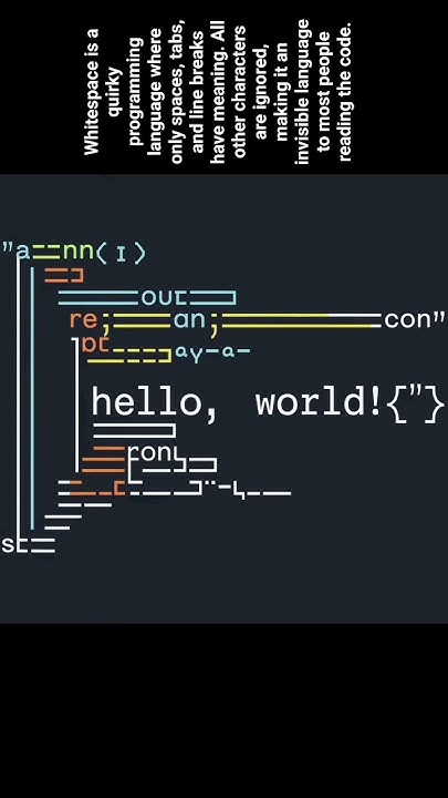 Whitespace Programming Language - YouTube