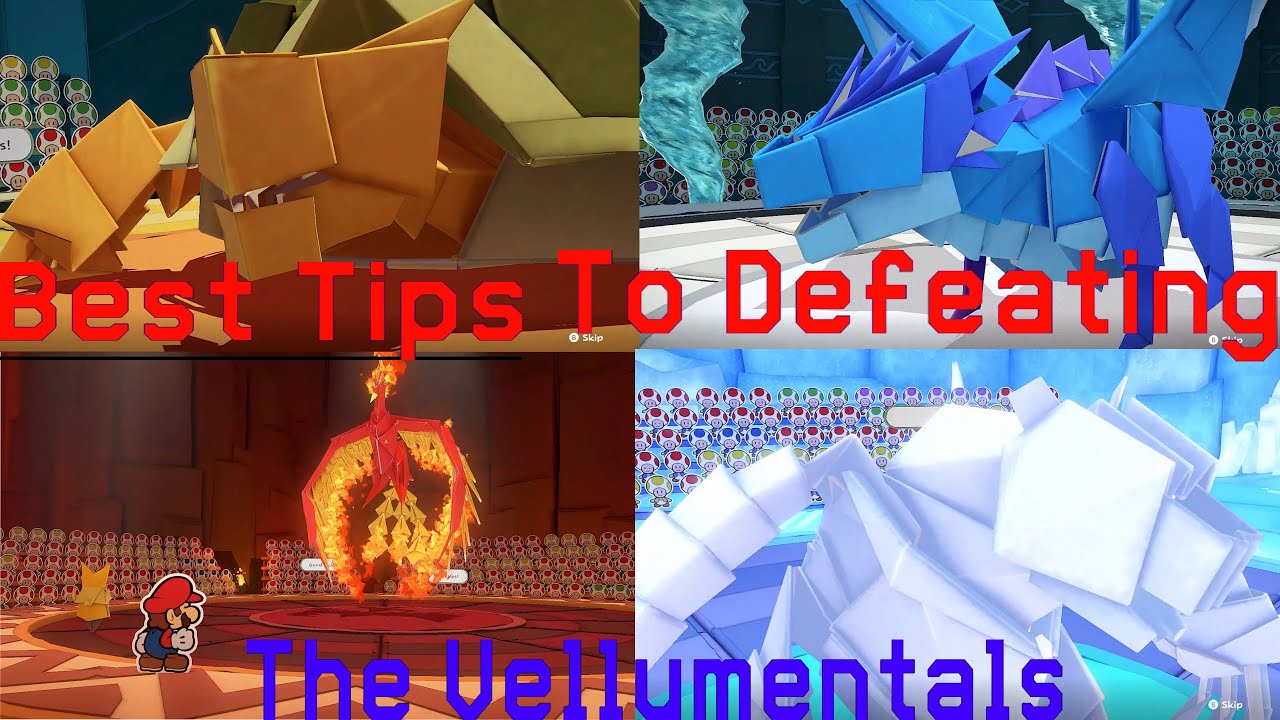 Paper Mario: The Origami King - How do Defeat the Vellumentals - YouTube