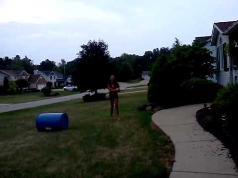 Barrel walking - YouTube