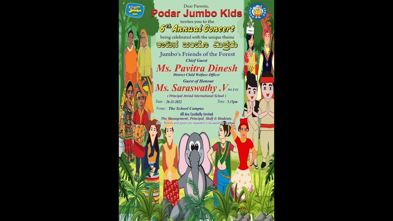 PODAR JUMBO KIDS ANNUAL DAY 2022-23, TUMAKUR - YouTube