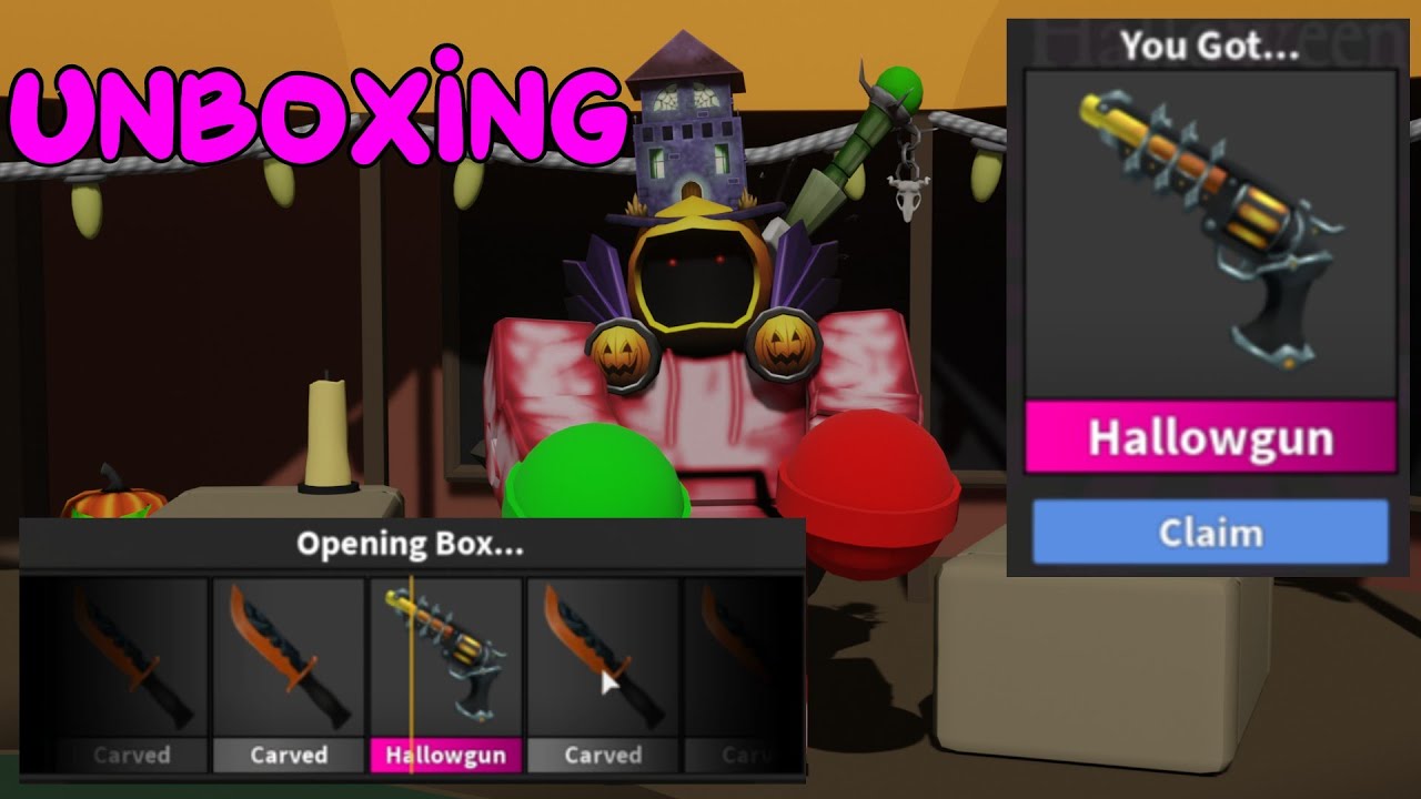 UNBOXING HALLOWGUN IN MM2! *140K Candies* - YouTube