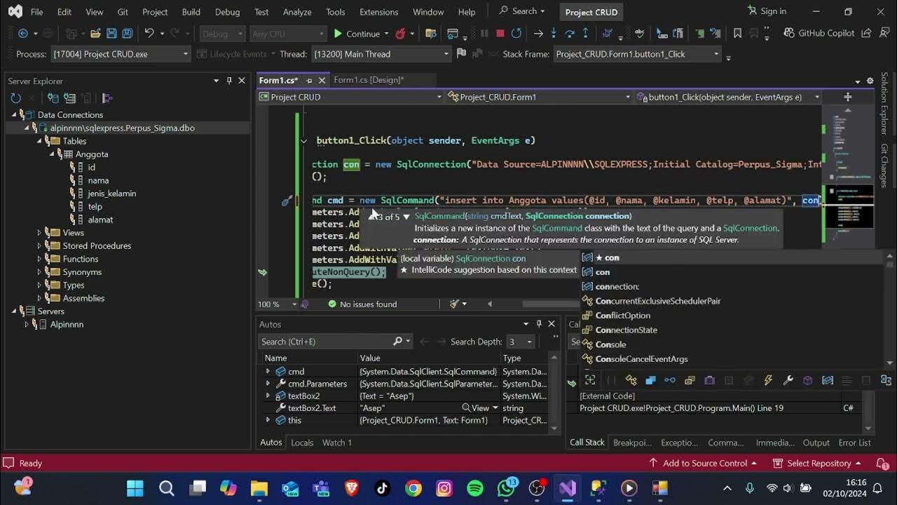 Membuat Form CRUD Di Visual Studio C# - YouTube