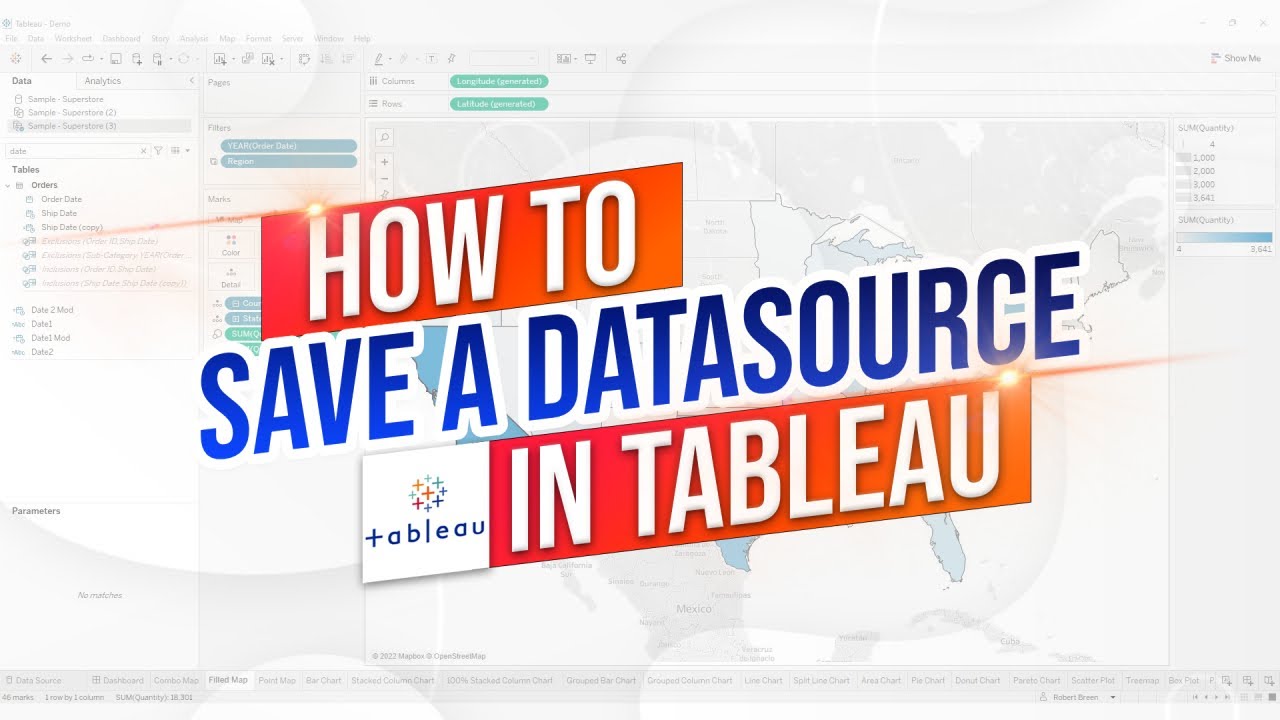 How To Save Your Datasource In Tableau And Use It In A Separate Workbook 1289