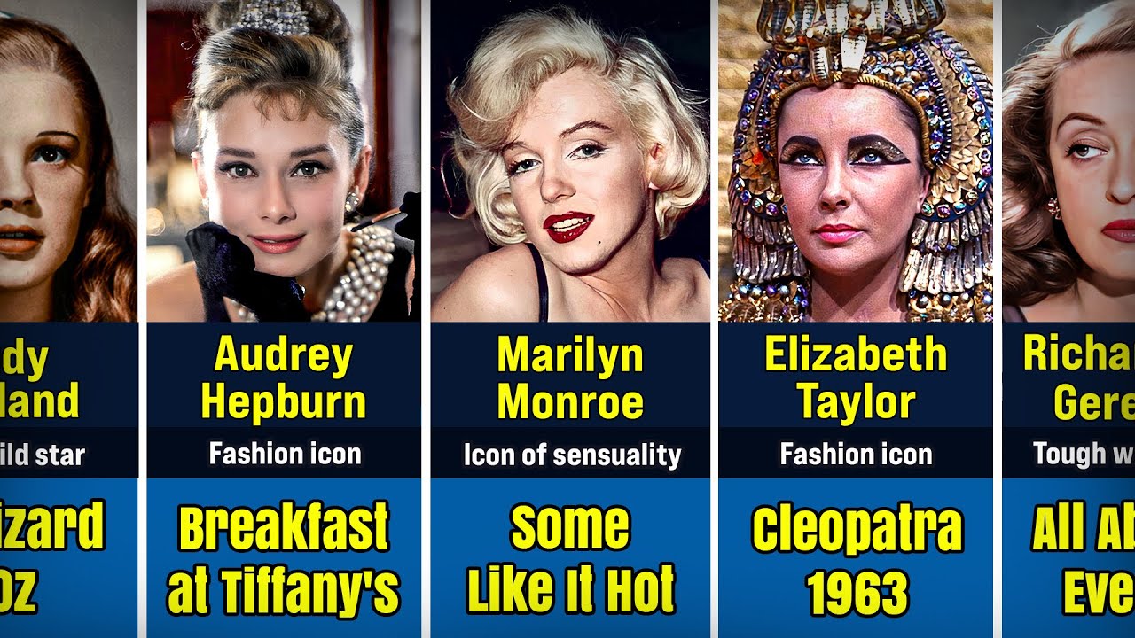 TOP 10 GREATEST CLASSIC HOLLYWOOD ACTRESSES of ALL TIME, Here are their ...