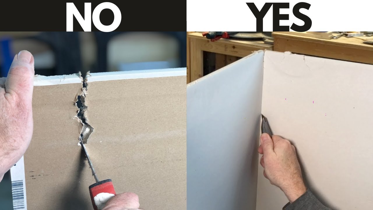 How to Cut Drywall Like a Pro - Quick Clean Cuts - YouTube
