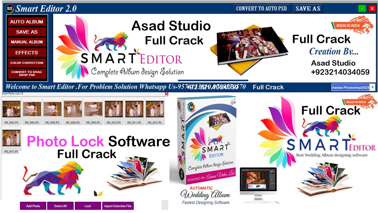 How to install smart Editor & use Photo lock Software 2023 and Album ...