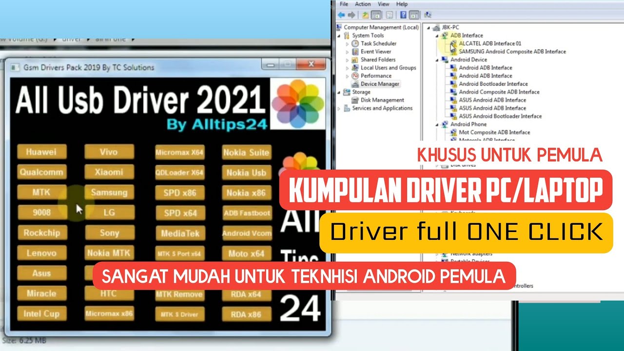 cara install driver Android di PC/laptop - YouTube
