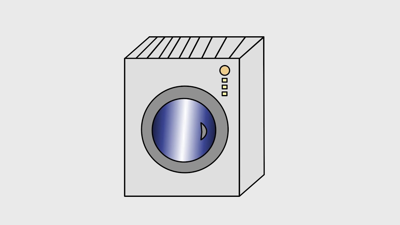 Drum washing machines how to draw？ - YouTube