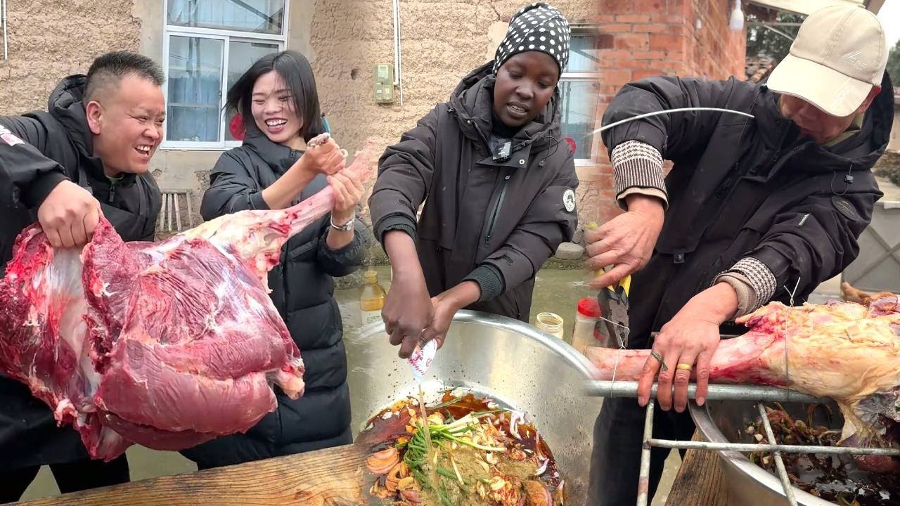 My husband bought a huge beef leg, we’re getting everyone together ...
