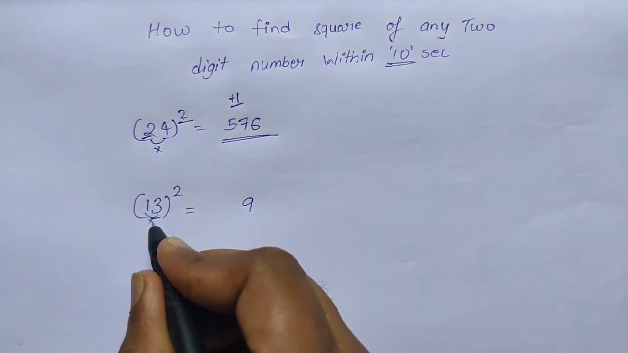 How To Calculate Square In Easy Way Square Shortcut Square Short How To Calculate Square In Easy Way Square Shortcut Square Short