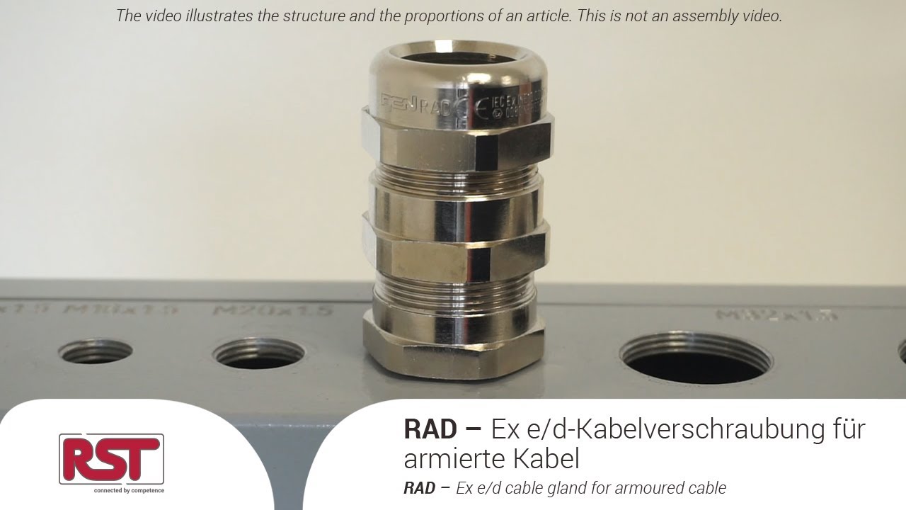 RAD - Ex e/d-Kabelverschraubung für armierte Kabel - YouTube