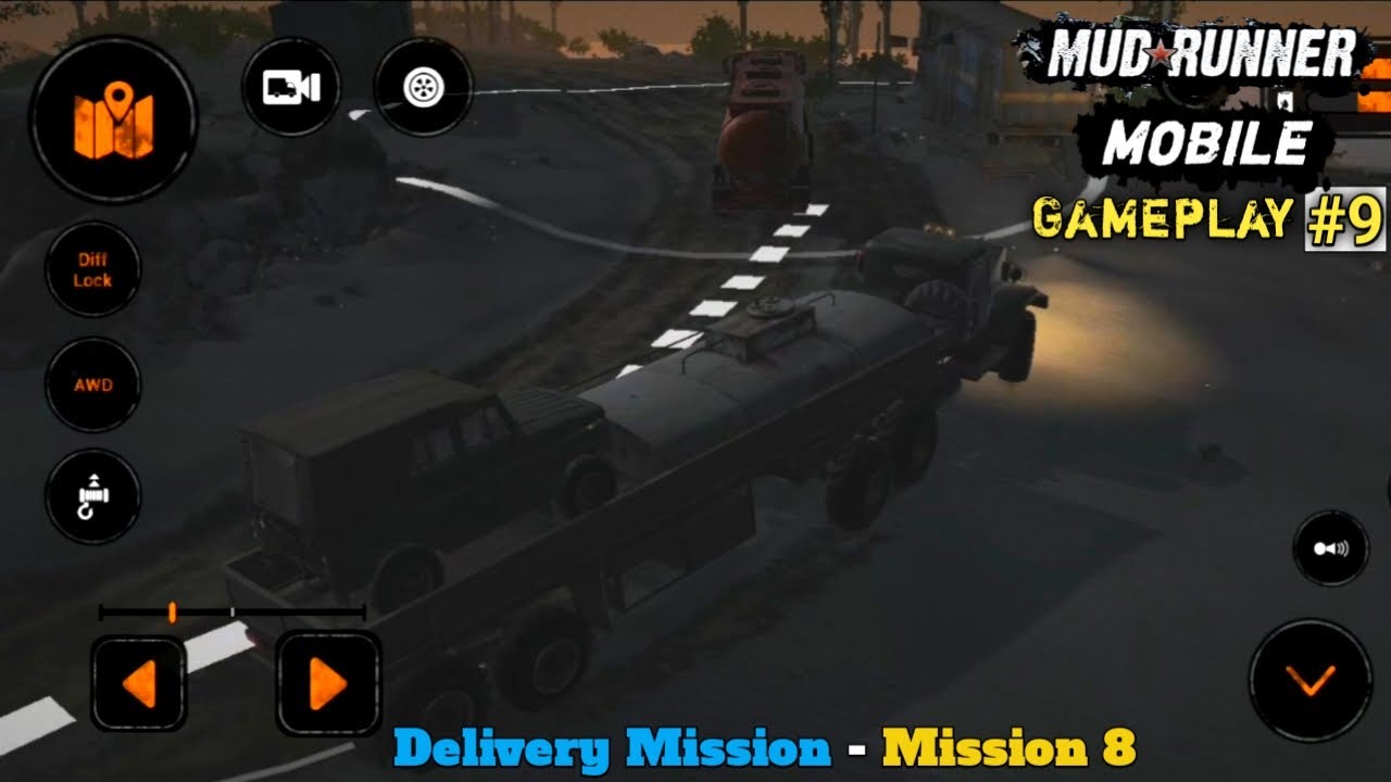 MudRunner Mobile Gameplay Part 9 - Mission 8 - Delivery Mission - (Android, iOS) - YouTube