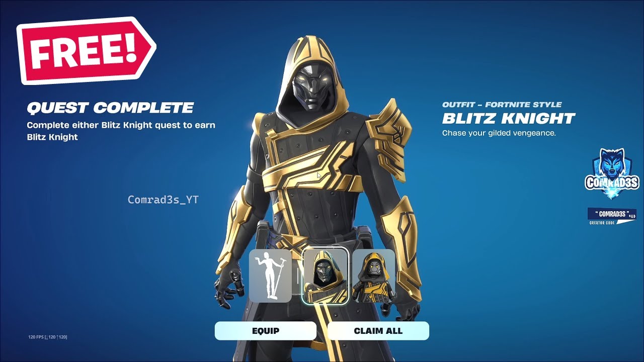 How to get FREE Blitz Knight Skin EASILY and QUICKLY in Fortnite - YouTube