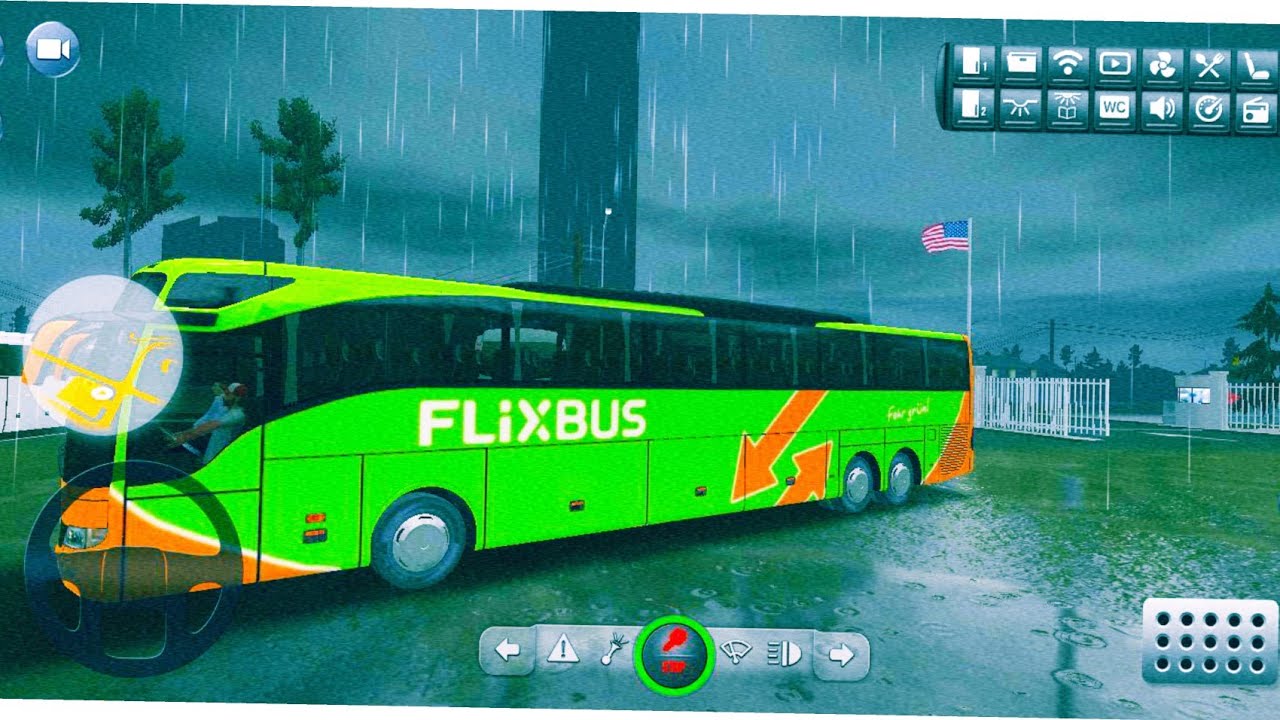 Flixbus driving in rainstorm bus simulator ultimate - YouTube