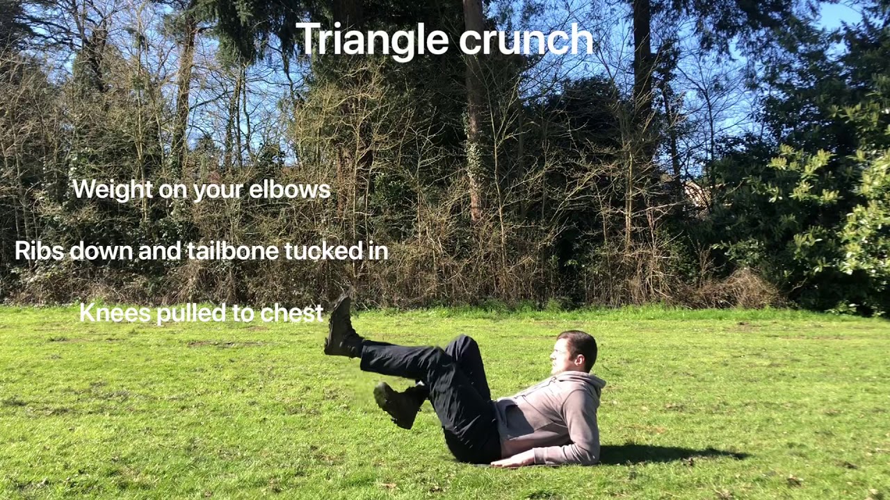 Triangle crunch instructional - YouTube