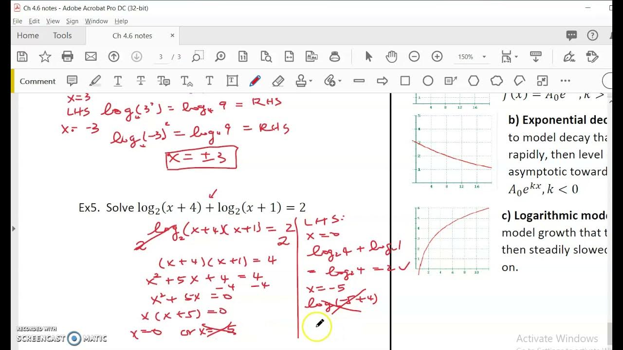OpenStax Precalculus Ch 4.6 Solve Exponential and Log equations # 3 ...