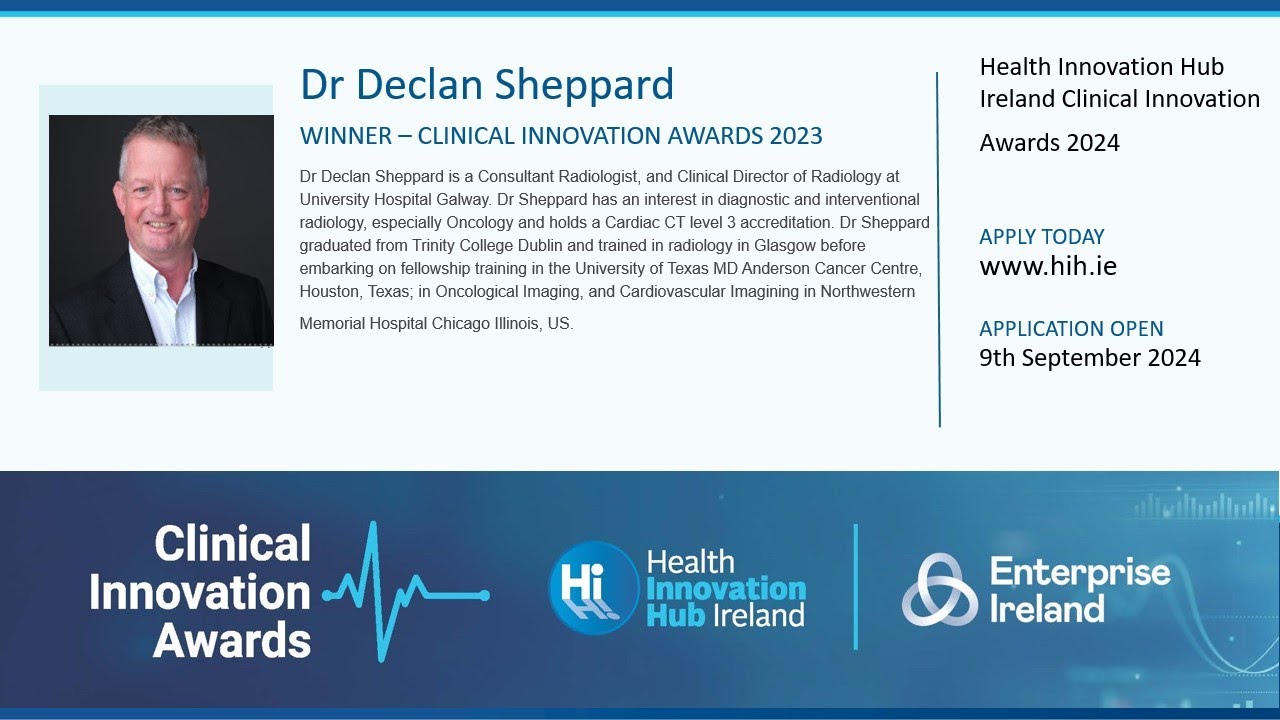 Dr Declan Sheppard Clinical Innovation Award Interview - YouTube