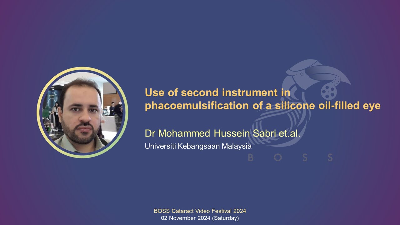 Use of second instrument in phacoemulsification of a silicone oil ...