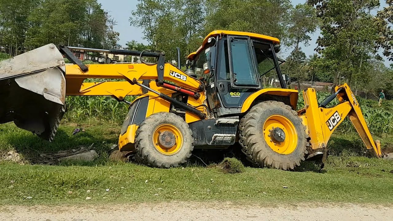JCB Dozer Amazing Work in Difficult Place 3 - JCB Dozer Making Drain ...