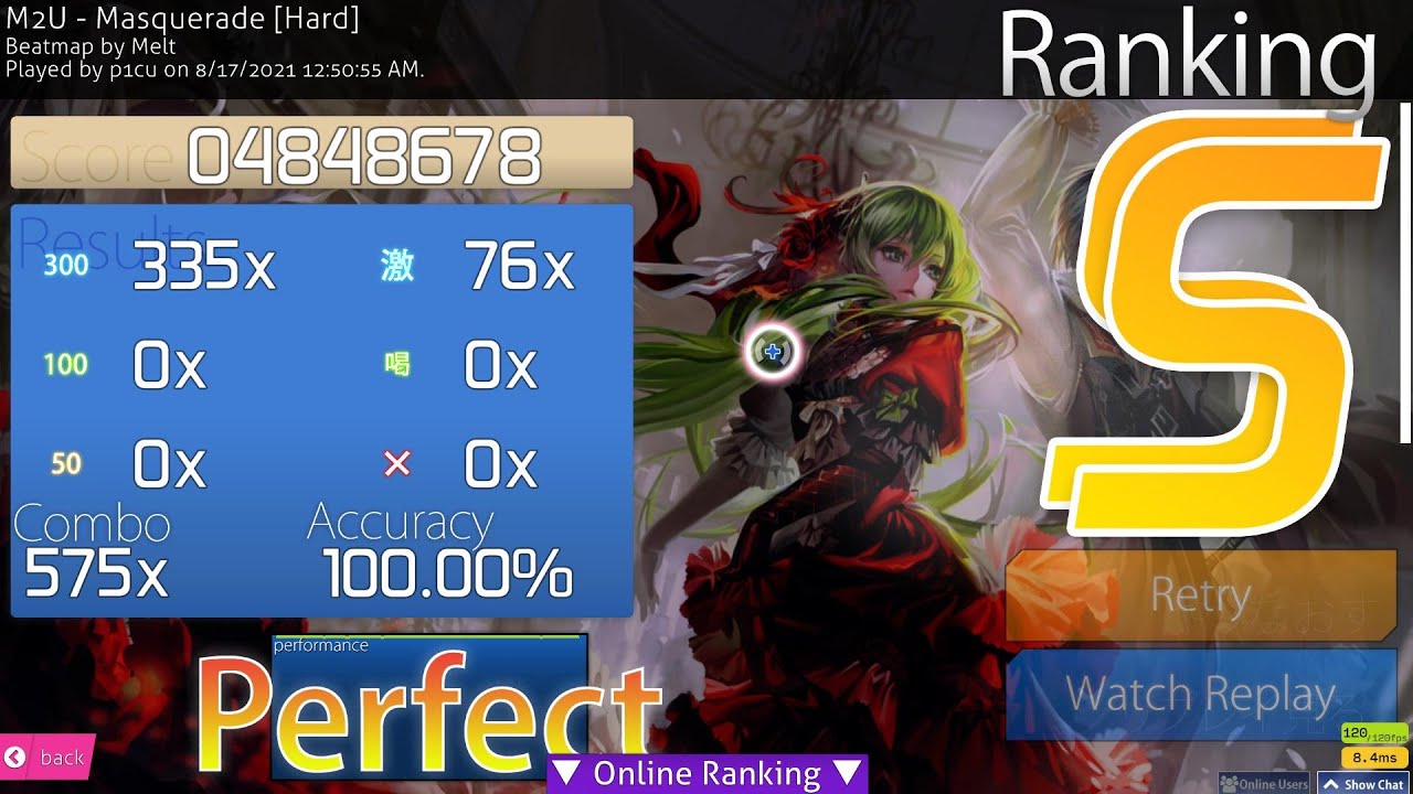 M2U - Masquerade [Hard] (3.17*) SS - YouTube