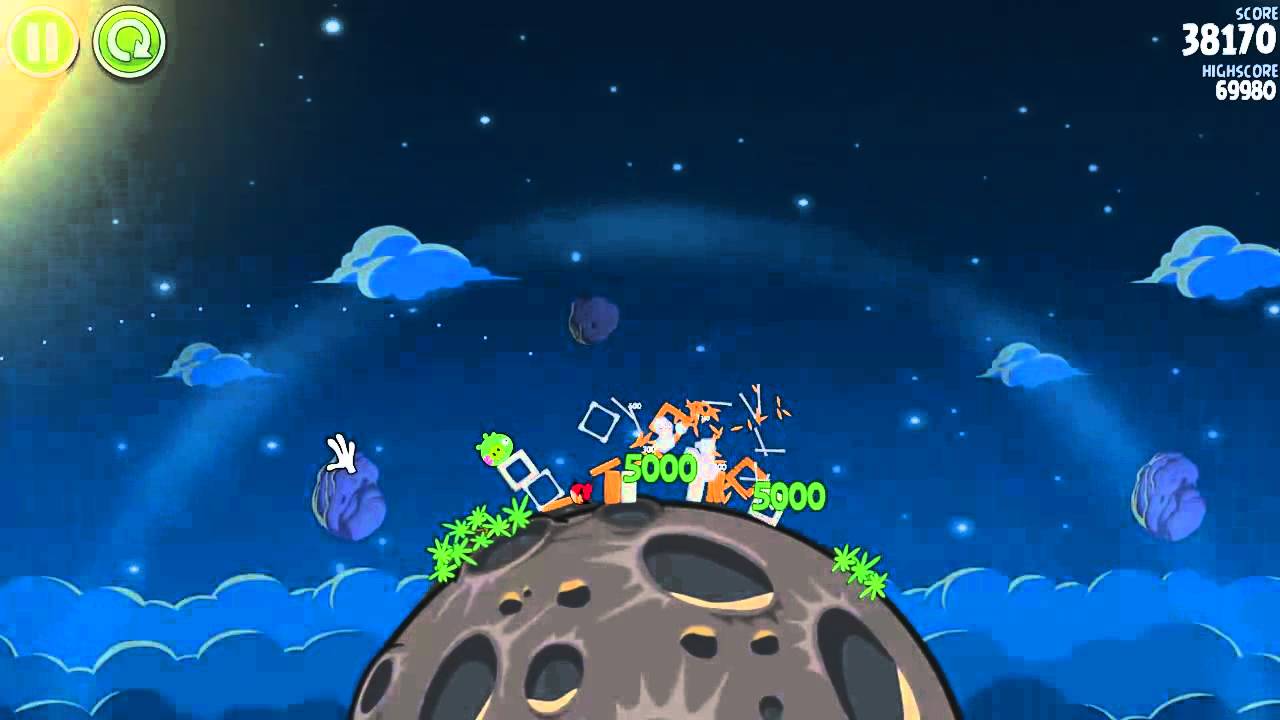 Angry Birds Space Walkthrough lvl4 3 Stars - YouTube