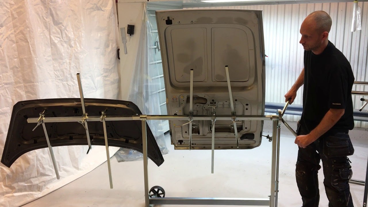 Ställningar till lackering, billackering, lastbil - YouTube