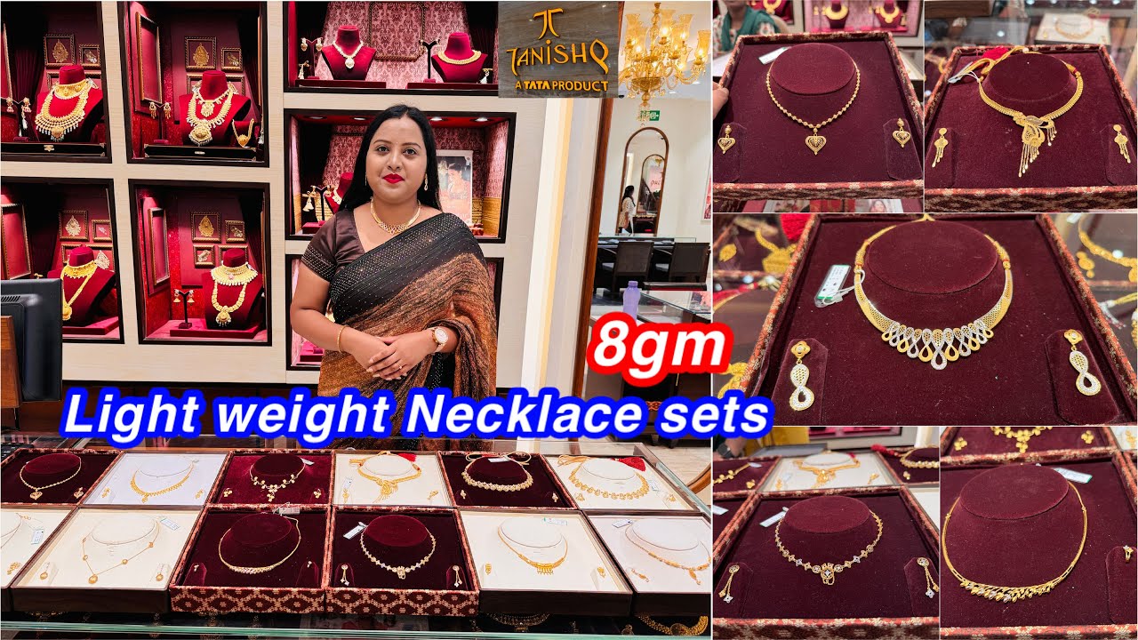 8gm-20gm😳New light weight stunning gold necklace set designs from ...