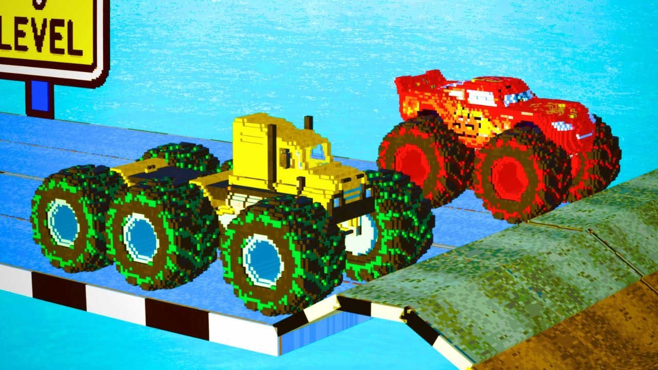 MONSTER TRUCK vs JUMPING MASSIVE SPEED BUMPS in Teardown - YouTube