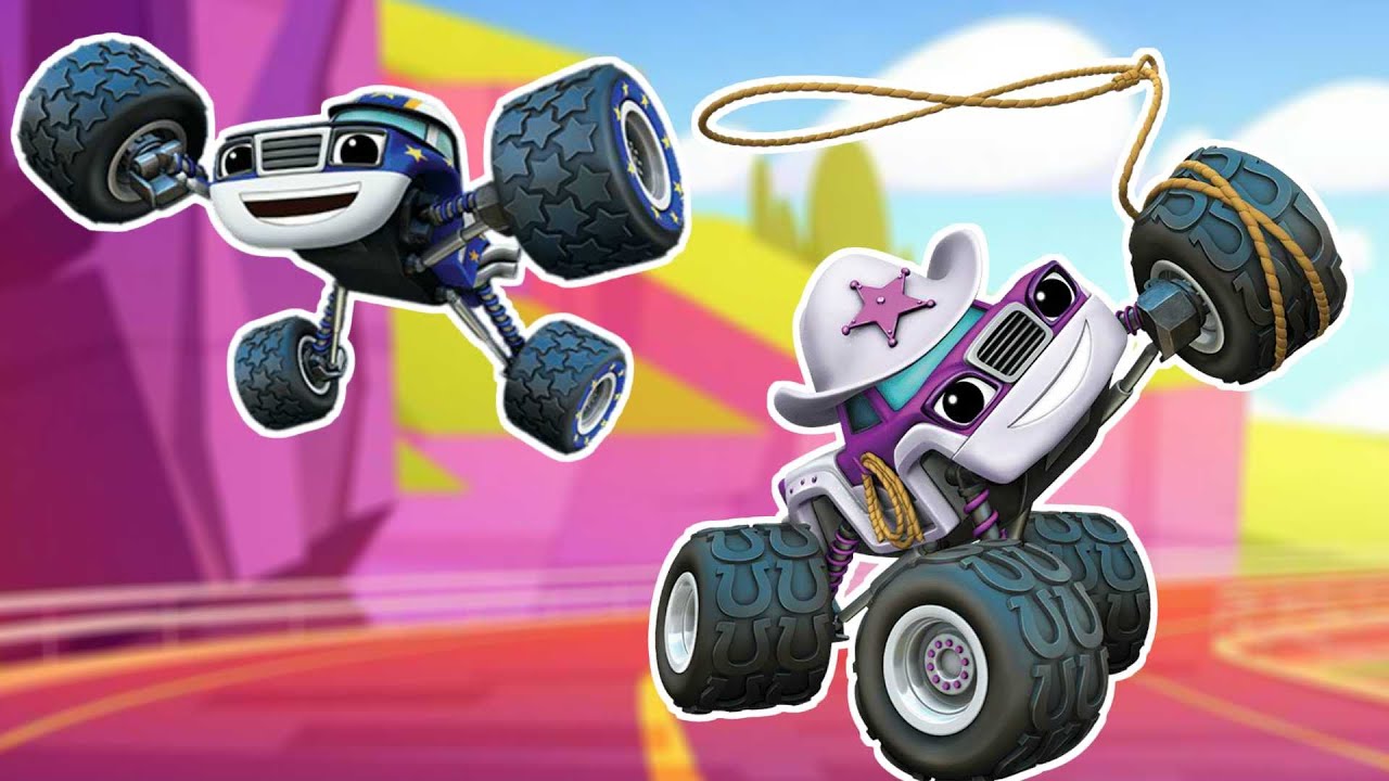 Blaze Cartoon: Friendship of Monster Truck Purple and Blue | Sad story ...