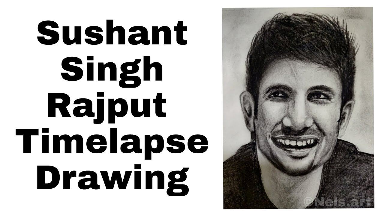 Sushant Singh Rajput Sketch | Timelapse Drawing - YouTube