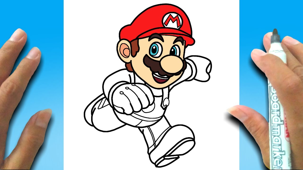Cara menggambar super mario | bintang lintang - YouTube