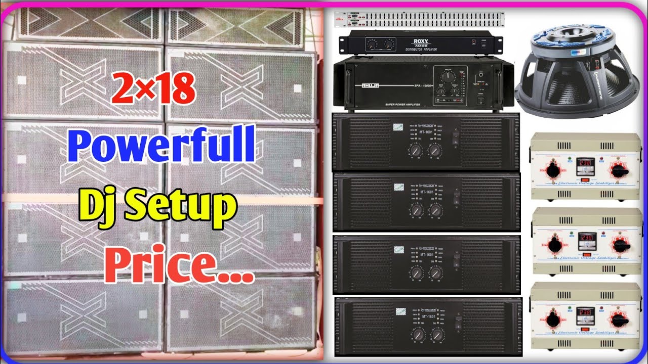 Dual 18 PowerFul Dj Setup Price🏷️With Audiotone 2100 Watt Speaker ...