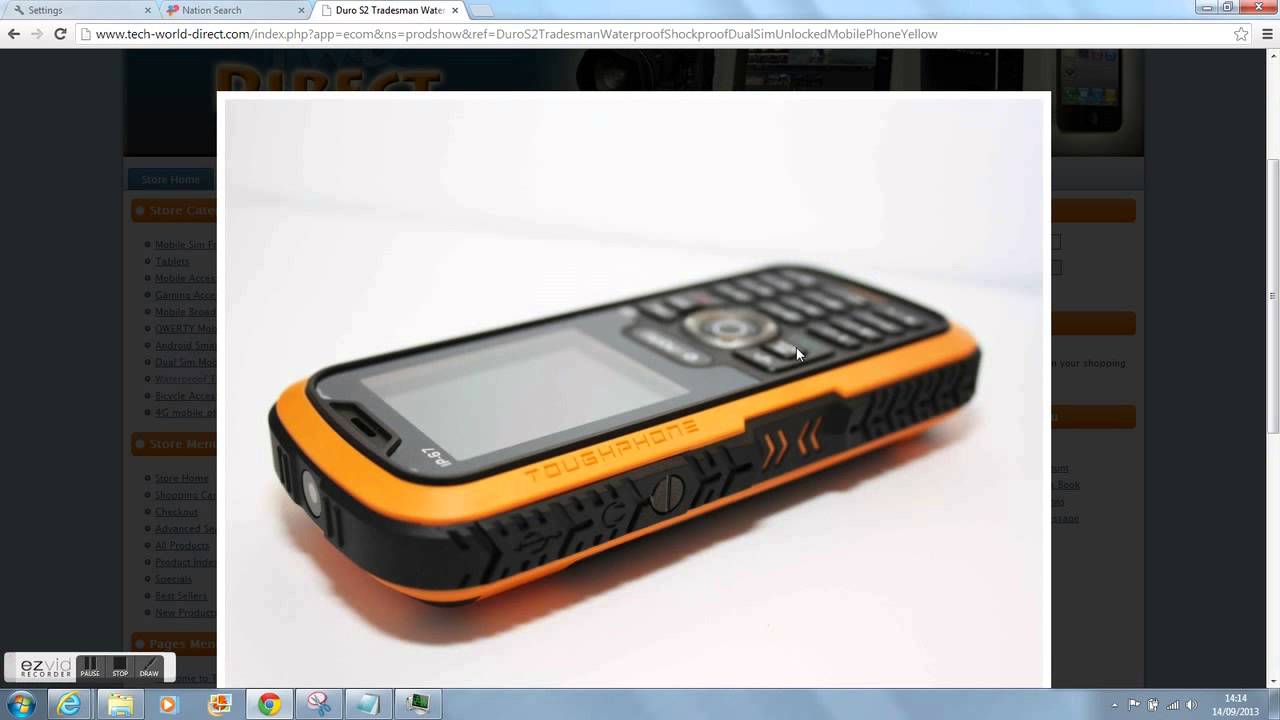 Duro S2 Tradesman Waterproof Shockproof Dual Sim Unlocked Mobile Phone ...