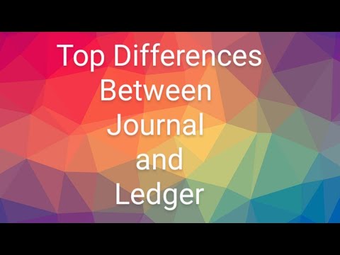 Difference between Journal and Ledger- Accounting Basics - YouTube