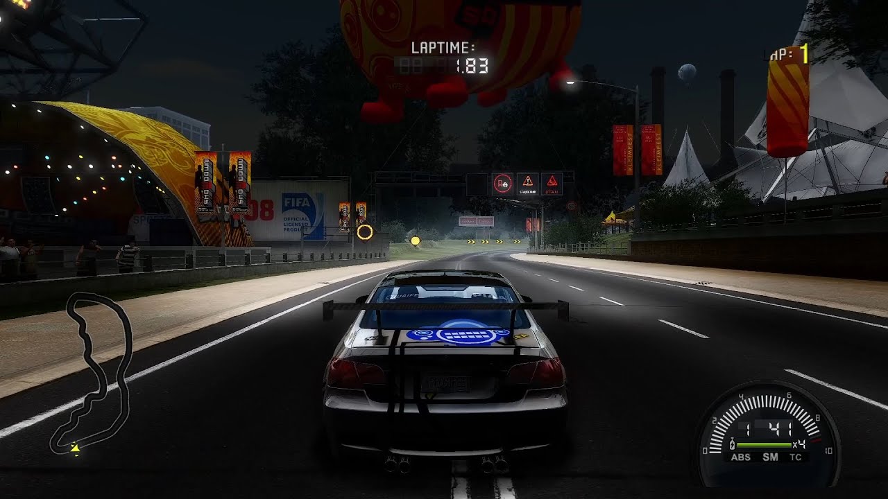 Need For Speed Pro Street real night mod testing with headlight ...