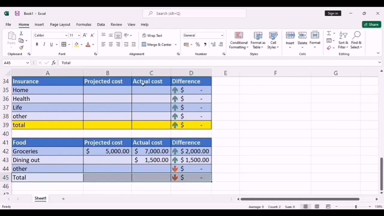 Tutorial to create a Monthly Income using Excel 2016 - YouTube