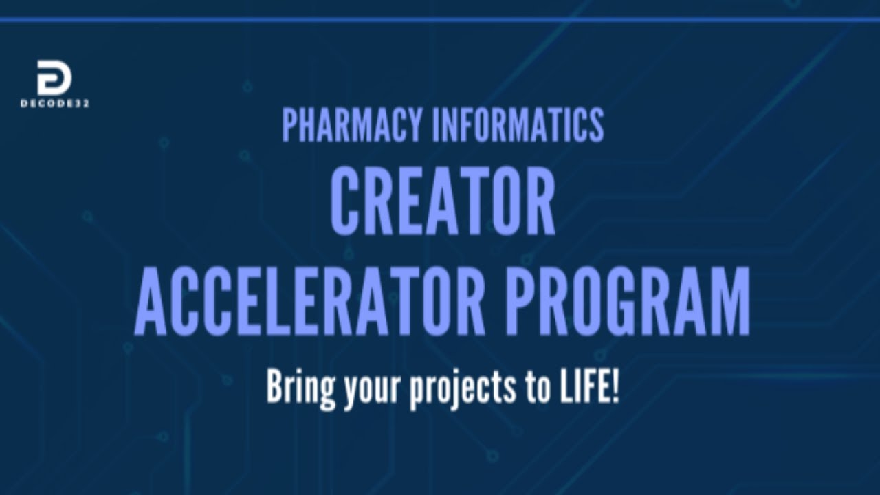 Pharmacy Informatics Creator Accelerator Program (PICAP) - Applications now Open! - YouTube