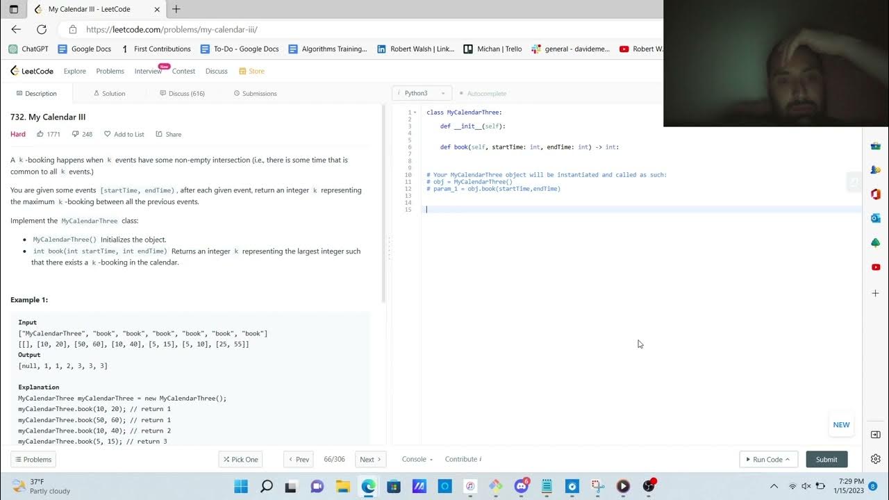 LeetCode Hard: 732. My Calendar III - YouTube