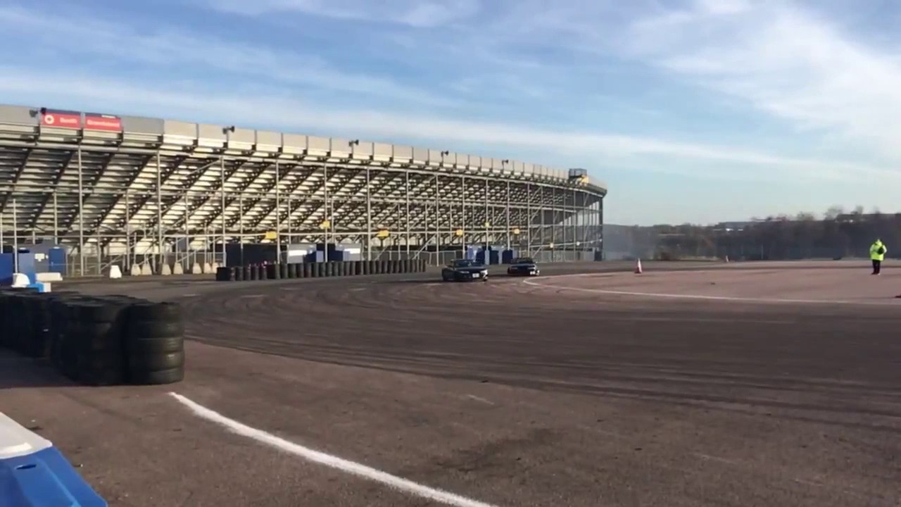 Drifting track day at Rockingham, Corby - YouTube