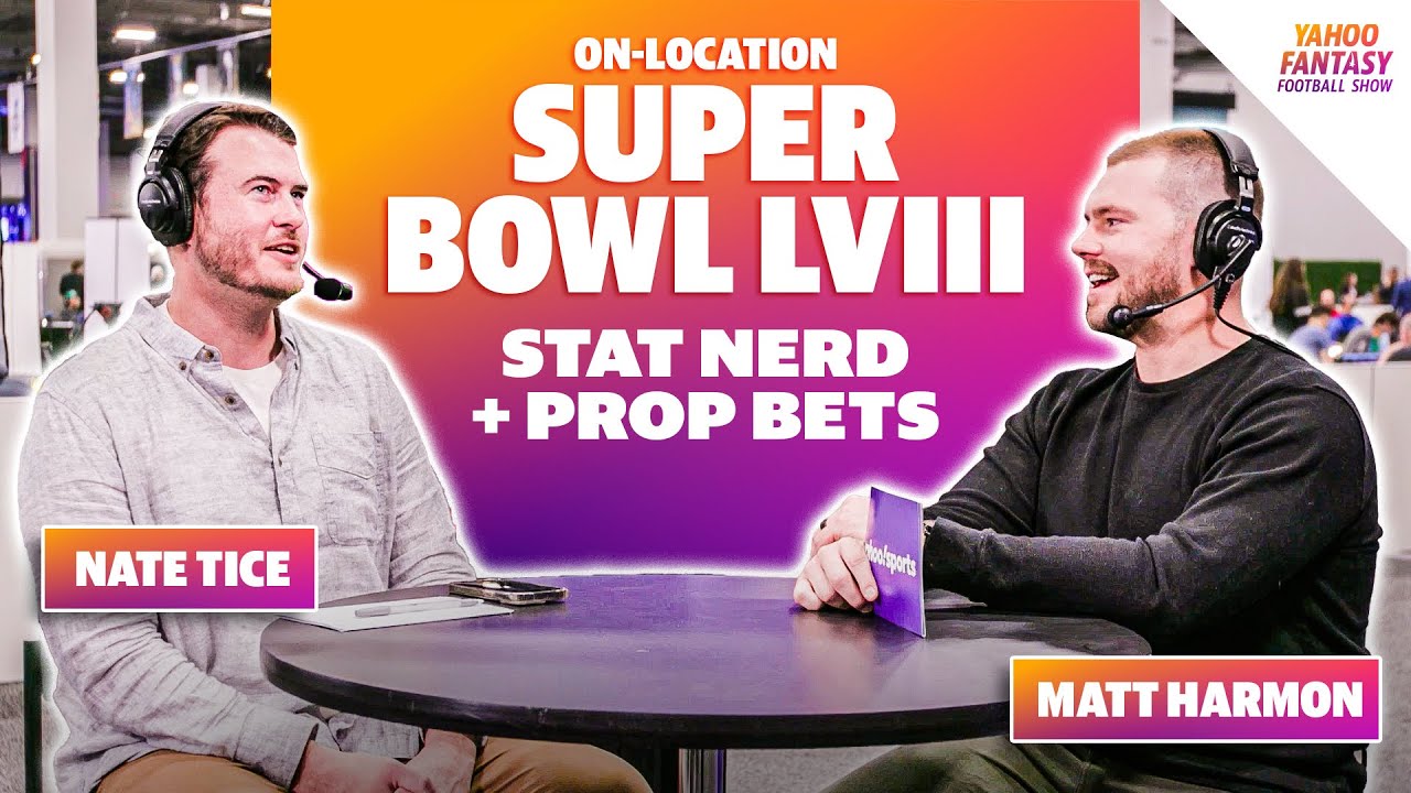 ON-LOCATION: Super Bowl Stat Nerd + Best prop bets with Nate Tice | Yahoo Sports - YouTube
