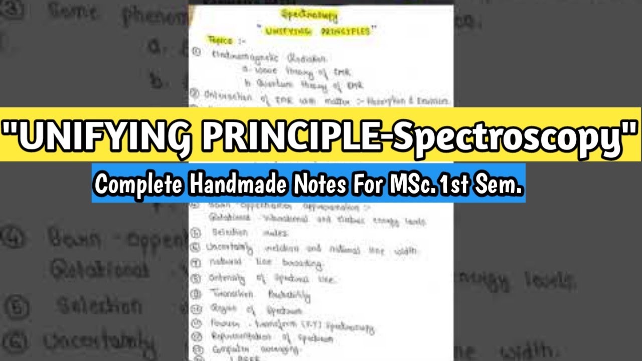 Unifying Principles Complete Handmade Notes | Imp.for MSc.1st Sem ...